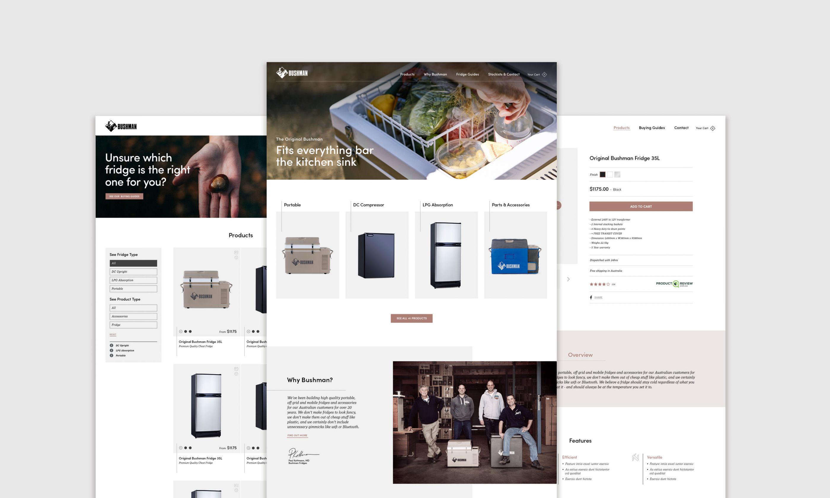 Bushman Fridges - Design by Wolf - Digital. Brand. Print